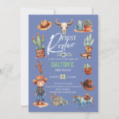 Western 1st Birthday Rodeo Cowboy Birthday Invitation | Zazzle