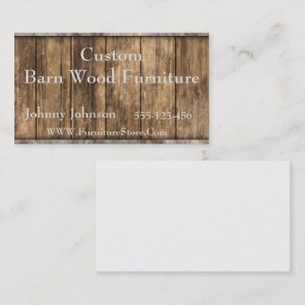 Western Barn Wood Template Business Card | Zazzle