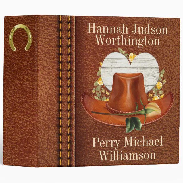Western Binder - Wedding, Gathering, Photo Album | Zazzle