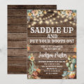 Western Birthday Country Boots Birthday Party Invi Invitation | Zazzle