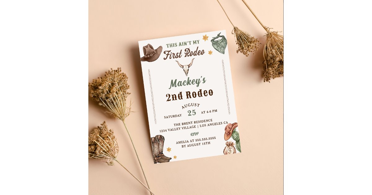 Western Birthday Party Rustic Invitation | Zazzle