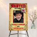 Western Birthday Wanted Poster Foam Board Sign | Zazzle