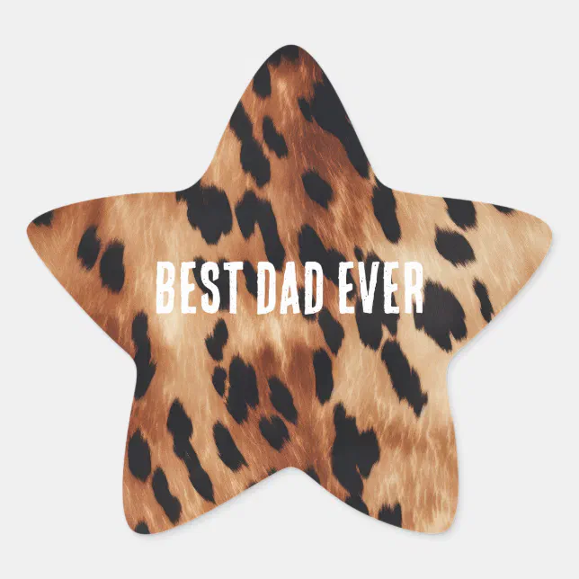 Western Brown Black Cowhide Animal Star Sticker | Zazzle