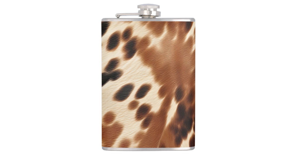 Western Brown Cowhide Flask | Zazzle
