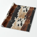 Western Brown Cream Cowhide Animal Wrapping Paper | Zazzle