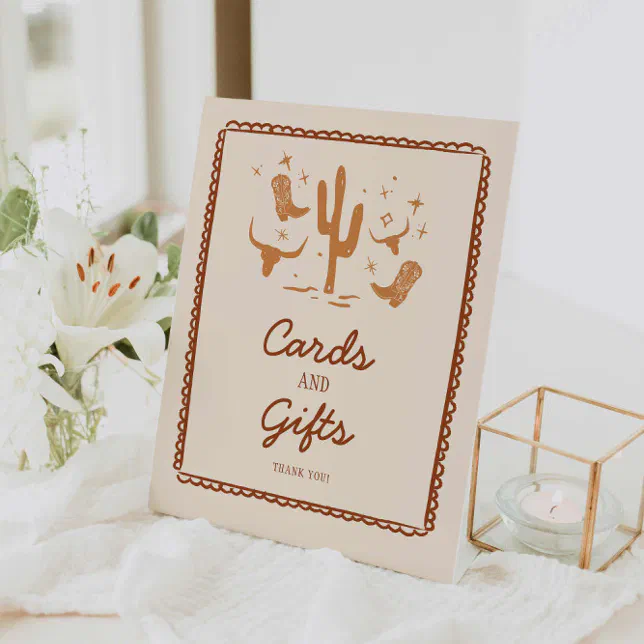 Western Cards and Gifts Bridal Shower Party Sign | Zazzle