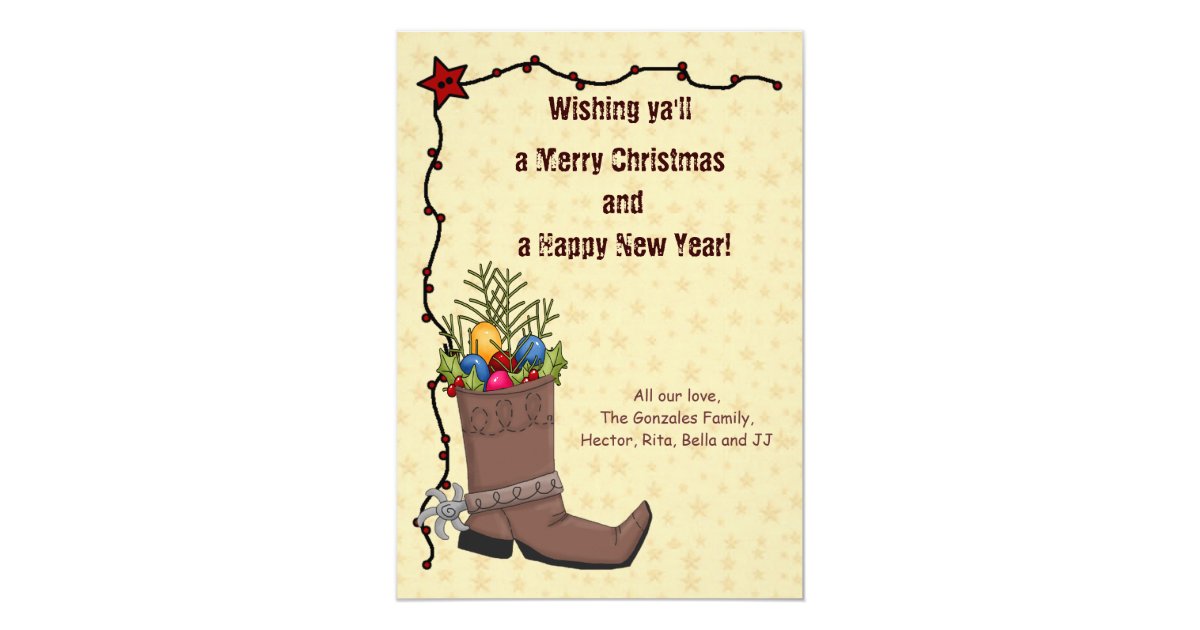 Western Christmas Card | Zazzle.com