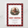 Western Christmas card with sheriff badge art | Zazzle