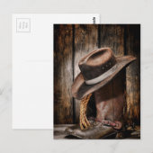 western country brown barn wood cowboy boots postcard | Zazzle