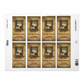 western country cowboy photo wedding address label | Zazzle
