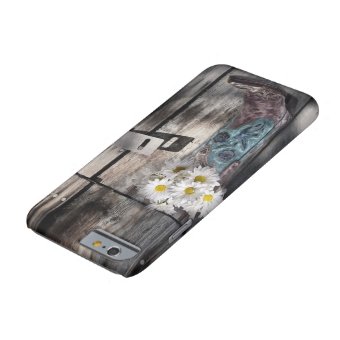 Western country daisy barn wood cowboy boot Case-Mate iPhone case | Zazzle