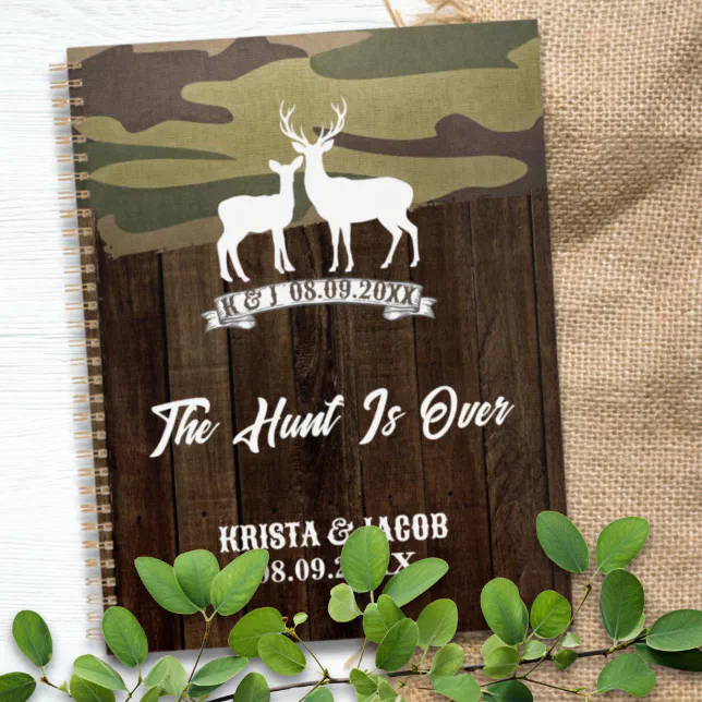 Western Country Deer The Hunt Is Over Wedding Planner | Zazzle
