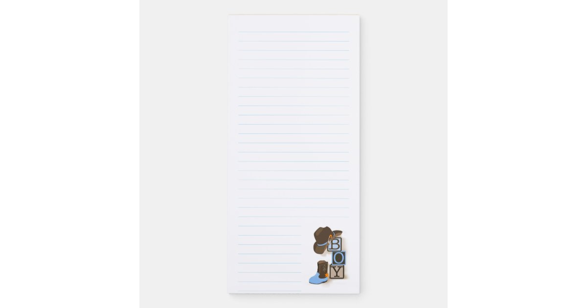 Western Cowboy Baby Shower Favor Notepad | Zazzle
