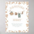 Western Cowboy Baby Shower Pacifier Hunt Poster | Zazzle