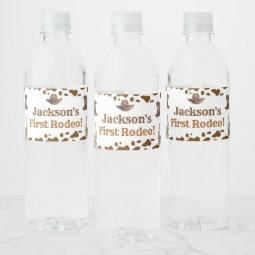 Western Cowboy Birthday Party Water Bottle Label | Zazzle