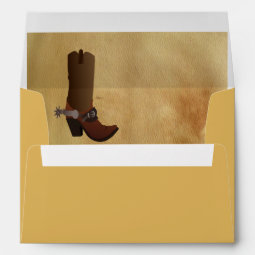 Western Cowboy Boot Envelope | Zazzle
