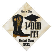 Western Cowboy Boot - Graduation Graduation Cap Topper | Zazzle