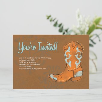 Western Cowboy Boot Invitation | Zazzle