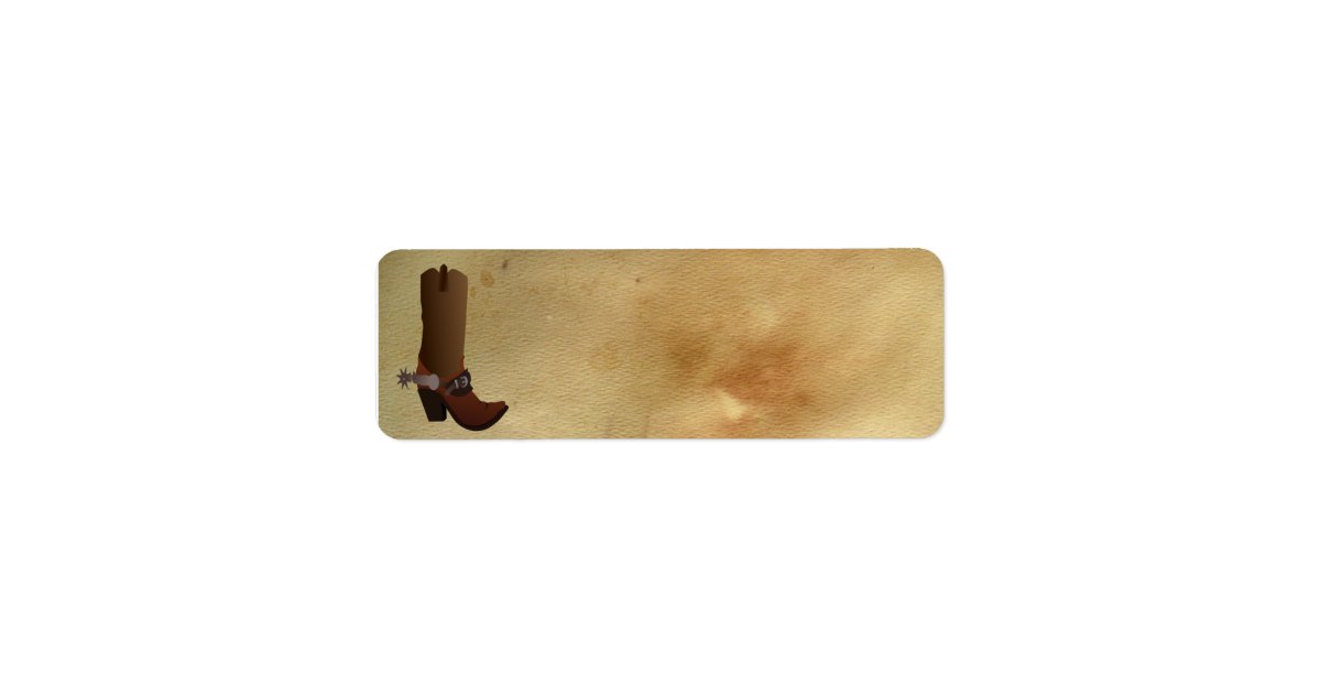 Western Cowboy Boot Label | Zazzle