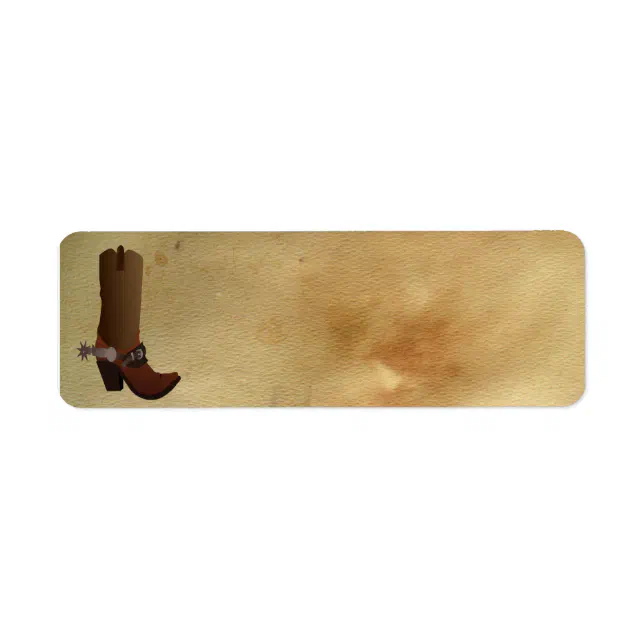 Western Cowboy Boot Label | Zazzle
