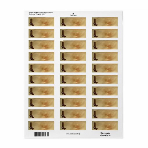 Western Cowboy Boot Label | Zazzle