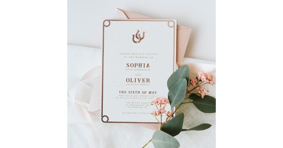 Western Cowboy Country Rustic Wedding Invitation | Zazzle
