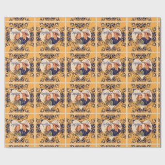 Western Cowboy Cowgirl Couple Congratulations Gift Wrapping Paper | Zazzle