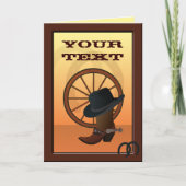 Western Cowboy Custom Greeting Card | Zazzle