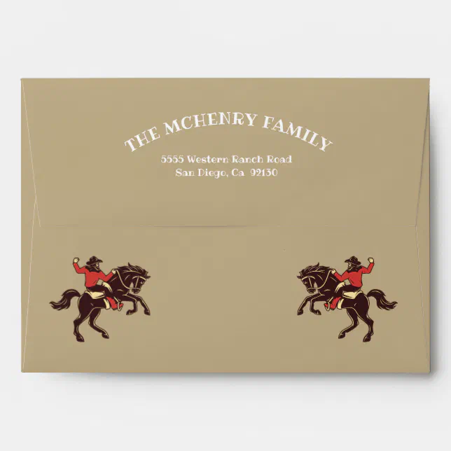 Western Cowboy Envelope | Zazzle