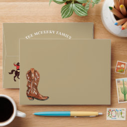 Western Cowboy Envelope | Zazzle