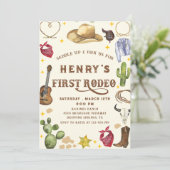 Western Cowboy First Rodeo 1st Birthday Party Invitation | Zazzle