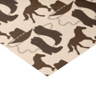 Western Cowboy Hat Boots Horse Tissue Paper | Zazzle