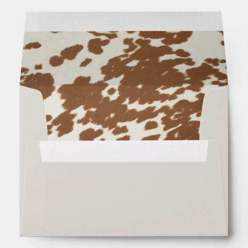 Western Cowboy Rodeo Cow Hide Rope Pattern Envelope | Zazzle