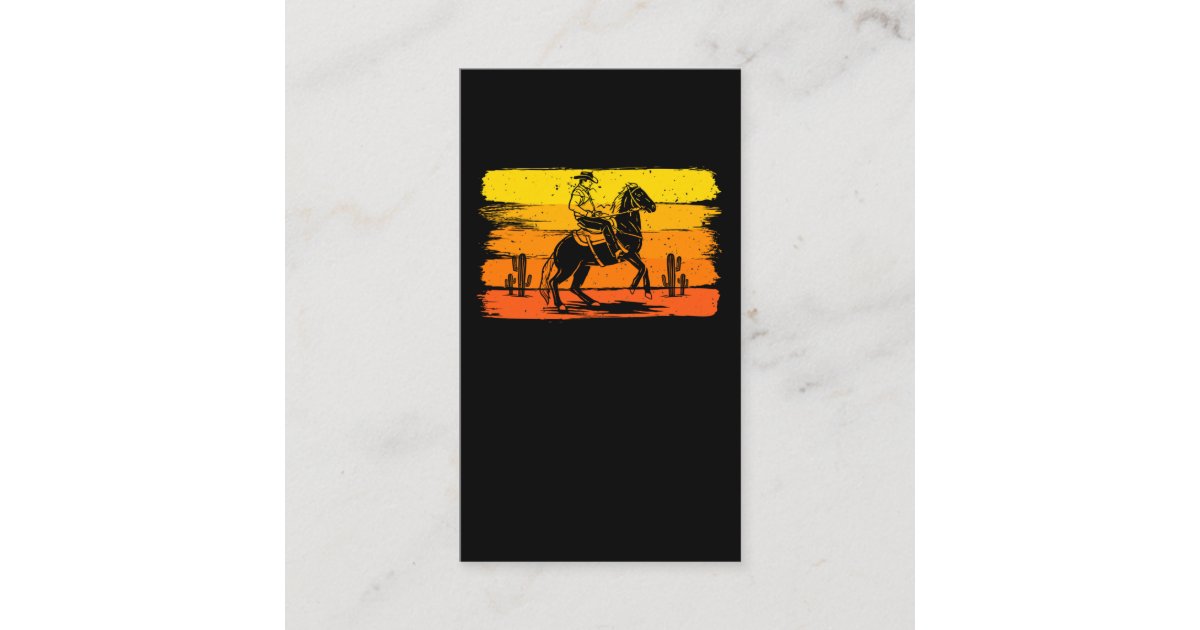 Western Cowboy Rodeo Horse Riding Business Card | Zazzle