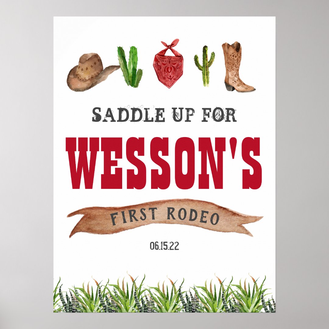 Western Cowboy Rodeo Welcome Sign | Zazzle
