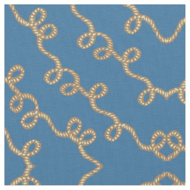 Western Cowboy Rope Lasso Print Fabric | Zazzle