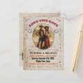 Western Cowboy Save the Date Postcards | Zazzle