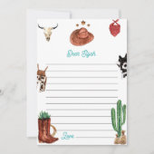 Western Cowboy Time Capsule Note Message Card | Zazzle