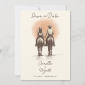 Western Cowboy Wedding Save the Date QR Code Invitation | Zazzle