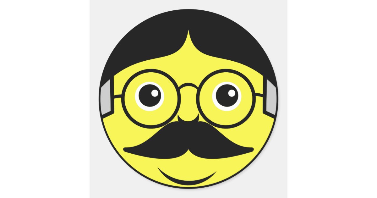 Western Face Classic Round Sticker | Zazzle