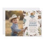 Western First Rodeo Boy 1st birthday photo Invitation | Zazzle