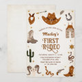 Western First Rodeo Wild West Cowboy Birthday Invitation | Zazzle