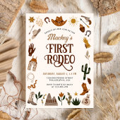 Western First Rodeo Wild West Cowboy Birthday Invitation | Zazzle