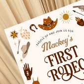 Western First Rodeo Wild West Cowboy Birthday Invitation | Zazzle