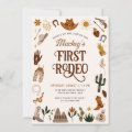 Western First Rodeo Wild West Cowboy Birthday Invitation | Zazzle