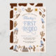 Western First Rodeo Wild West Cowboy Blue Birthday Invitation | Zazzle
