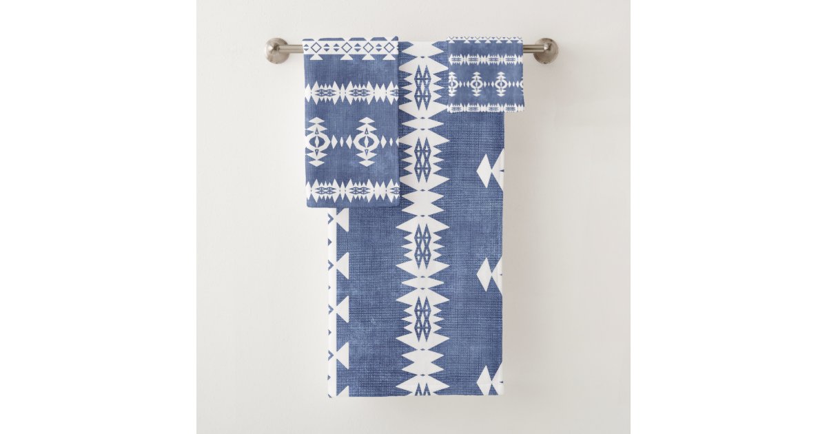 Western Geo Pattern Bath Towel Set | Zazzle