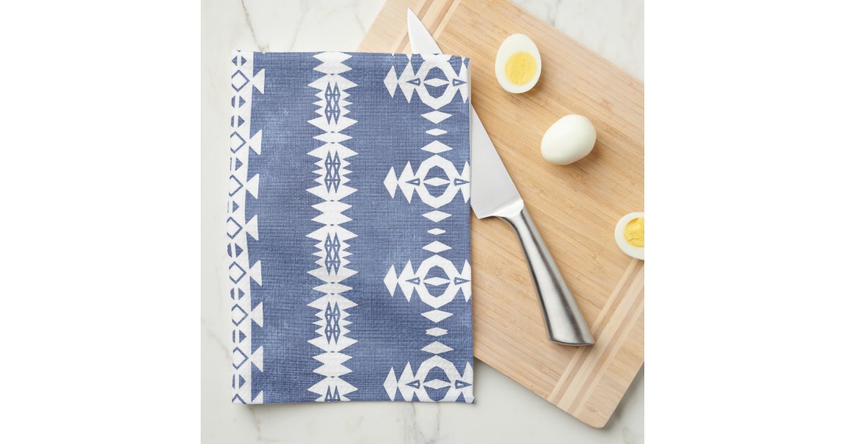 Western Geo Pattern Kitchen Towel | Zazzle