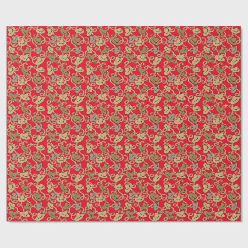 Western Gift Wrapping Cowboy Hats And Ropes Wrapping Paper | Zazzle
