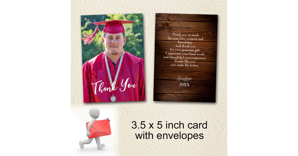 Western Hat - Lasso Graduation Thank You card | Zazzle